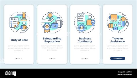 Benefits Of Travel Risk Management Onboarding Mobile App Screen Stock Vector Image And Art Alamy