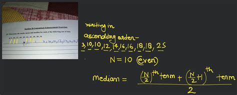 Section B Conceptual Enhancement Exercisesq1 Determine The Mode Mean A