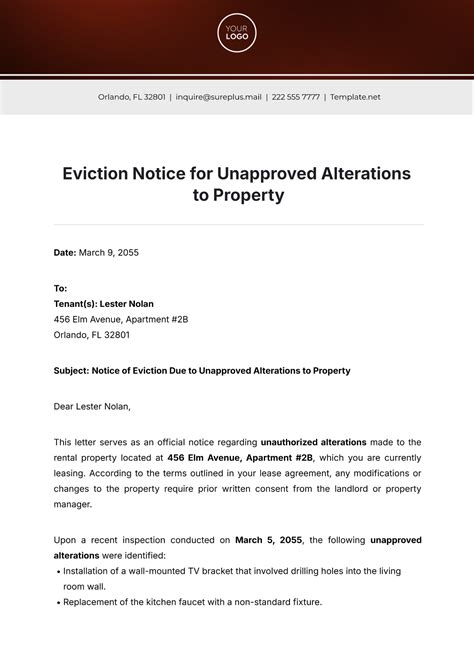 Free Printable Eviction Notice Template To Edit Online