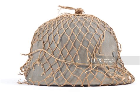 M42 German Heer Waffen Ss Netted Combat Helmet Untouched As Found
