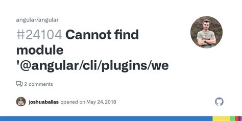 Cannot Find Module Angularclipluginswebpack · Issue 24104