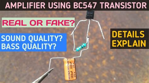 How To Make A Audio Amplifier Using Bc547 Transistor Youtube