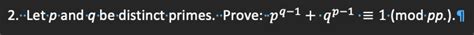 solved 2 let p and q be distinct primes prove p9 1