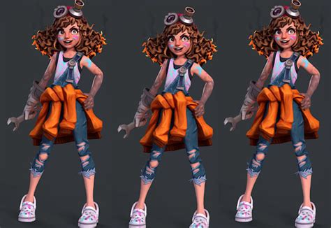 3d stylized game character ue5 game character rigging for unreal engine