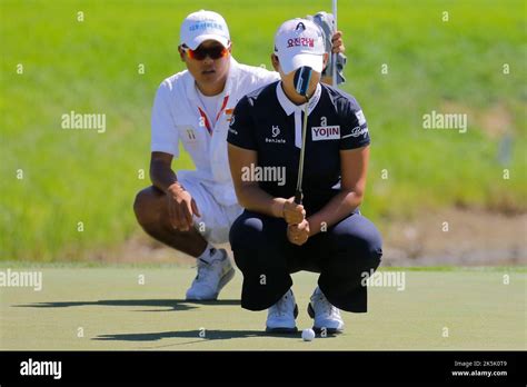 Aug 27 2022 Chuncheon South Korea Hong Ji Won And Her Caddy Man
