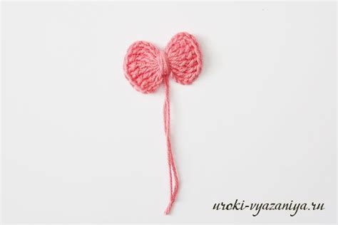 Как связать бантик крючком Мастер класс Своими руками Handmade дизайн творчество