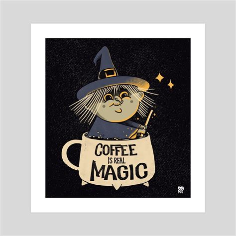 Witch And Coffee An Art Print By Pepe Rodriguez Inprnt