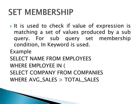 Nested Queries In Database Pptx