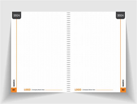 Colorful Dairy Inner Page Spring Notebook Page Design Layout Dot Grid