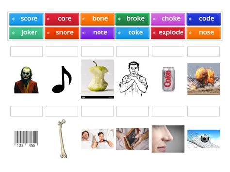 Magic E Long O Sound Match Up