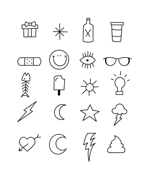 Tiny Tattoo Flash Sheet