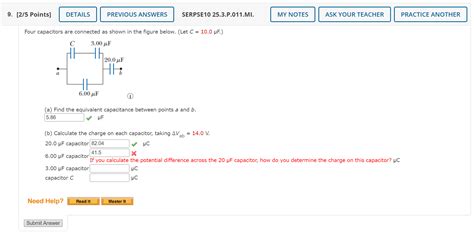 Solved Four Capacitors Are Connected As Shown In The Figure