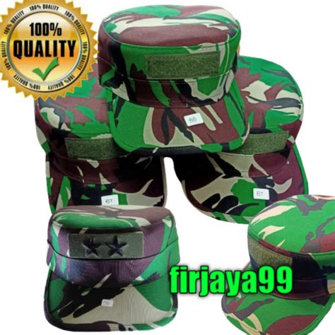 Jual Topi Komando Loreng Tni Ad Al Au Nama Pangkat Shopee Indonesia
