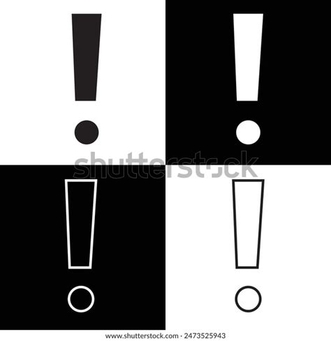 Exclamation Mark Symbol Icon Vector Vector Stock Vector Royalty Free 2473525943 Shutterstock