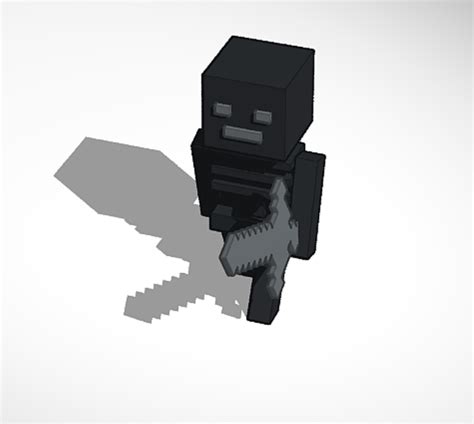 Stl File Wither Skeleton Minecraft Skeleton Mob 💀 ・3d Print Design To