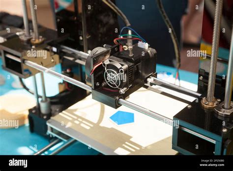 3d Printer Creating A New Plastic Object Close Up 3 Dimensional