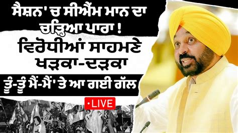 Session ਚ Cm Mann ਦਾ ਚੜ੍ਹਿਆ ਪਾਰਾ ਵਿਰੋਧੀਆਂ ਸਾਹਮਣੇ ਖੜਕਾ ਦੜਕਾ ਤੂੰ ਤੂੰ