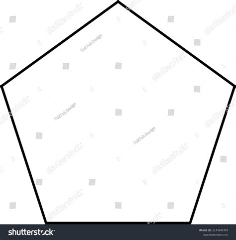 Pentagon Shape Symbol Vector Icon Outline Stock Vector Royalty Free 2143645707 Shutterstock