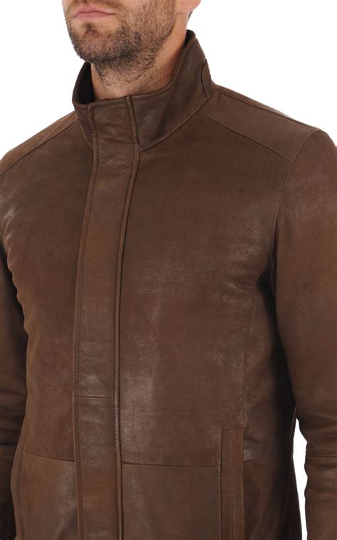 Veste Cuir Agneau Marron Homme Smarty La Canadienne Veste 34 Cuir