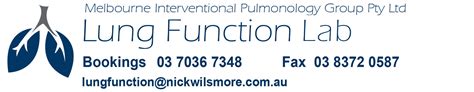 Dr Nick Wilsmore Pulmonary Function Tests