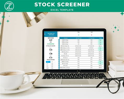 Stock Screener Excel Template Stock Screener Spreadsheet Personal Finance Tracker Stock