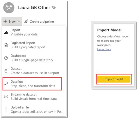 Power Bi Dataflow Create Dataflow From Export Hat Full Of Data