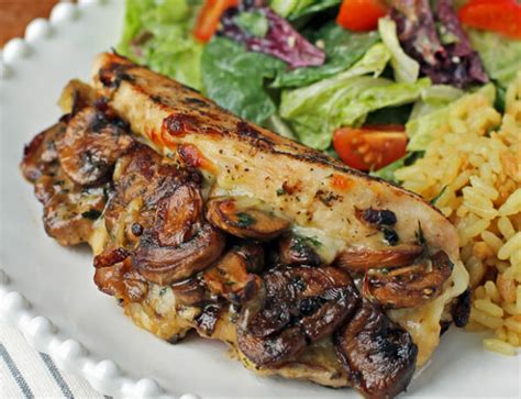 Mushroom And Mozzarella Stuffed Chicken Emily Bites