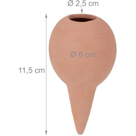 Relaxdays Arrosage En Terre Cuite Lot Pratique De 6 Pour Intérieur Et