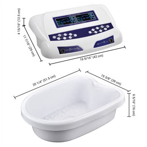 Yescom Dual Users Ionic Detox Foot Bath Machine Tub Kit With Arrays