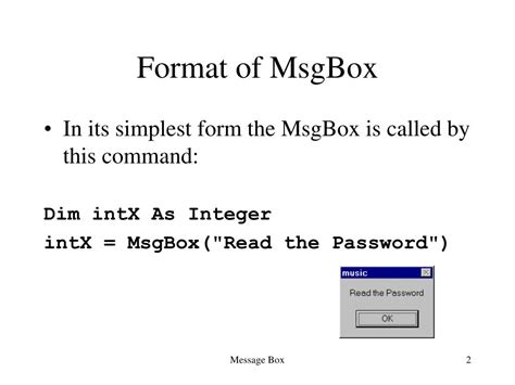 Ppt The Message Box Powerpoint Presentation Free Download Id5126575
