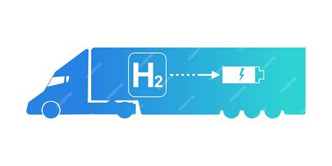 Premium Vector Schematic Illustration Of A Hydrogen Fuel Cell Truck