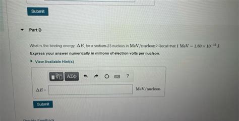 Solved ± Calculating Mass Defect And Nuclear Binding Einergy