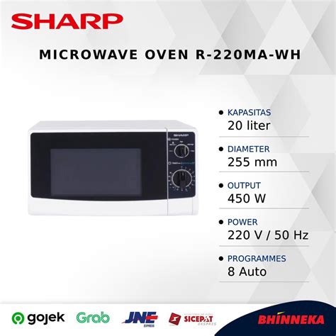Jual Sharp Microwave Oven R 220ma Wh Shopee Indonesia