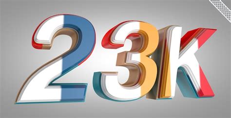 Premium Psd Psd 3d Render 23k Follower