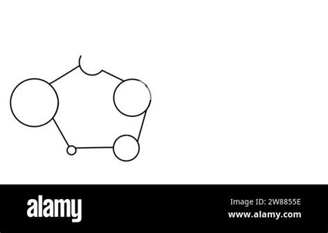 Animation Of One Line Connections Of Circuits On A White Back Chemical
