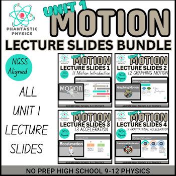 Physics Motion Unit Slide Deck Bundle PowerPoint Slides By Phantastic Physics