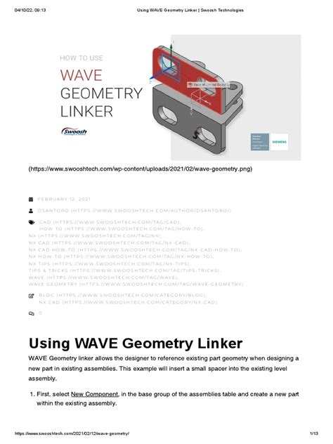nx wave geometry linker pdf computing software