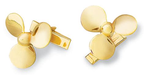 Aga Correa And Son Since 1969 Propeller 3 Blade Cuff Links Jewelry
