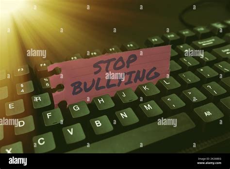Writing Displaying Text Stop Bullying Business Overview Fight And Eliminate This Aggressive