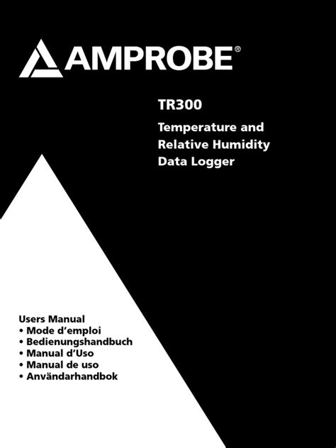 Tr300 Temperature Relative Humidity Data Logger Manual Download