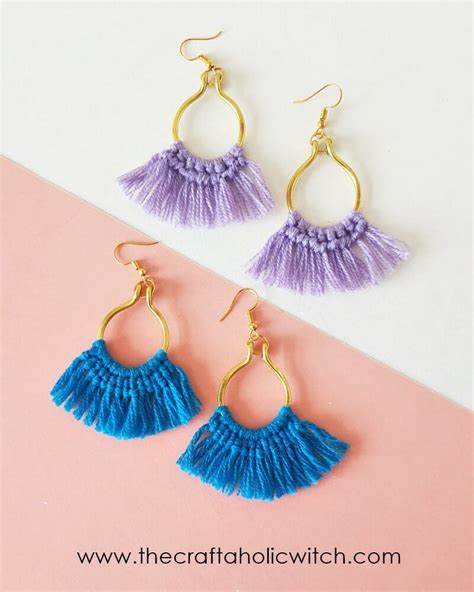 How To Make Macrame Earrings Free Pattern Video Tutorial