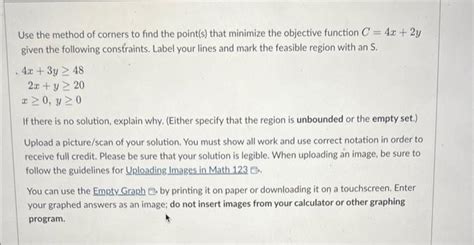 Solved Use The Method Of Corners To Find The Points That