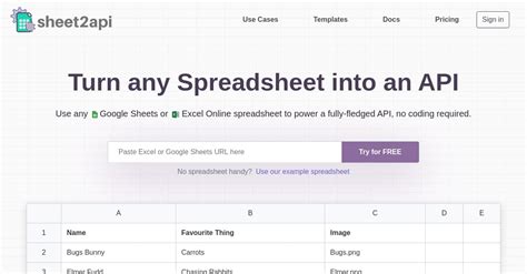 Sheet2api Devpost