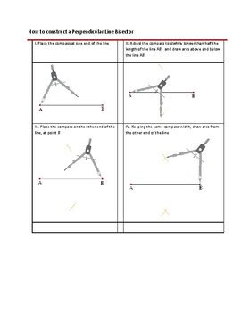 GEOMETRIC CONSTRUCTION How To Construct A Line Bisector By STEM Creations