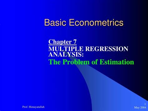 Ppt Basic Econometrics Powerpoint Presentation Free Download Id