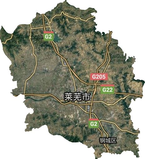 莱芜市高清卫星地图