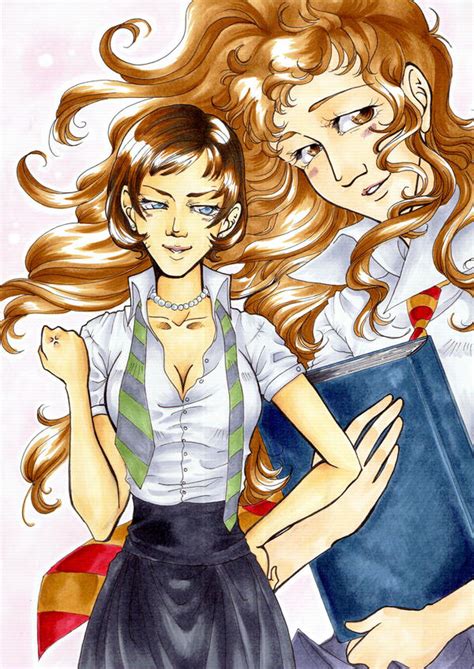 Hp Pansy And Hermione By Honeyeater On Deviantart