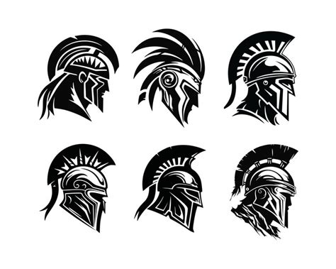 Spartan Helmet Logo Design Collection Premium Ai Generated Vector