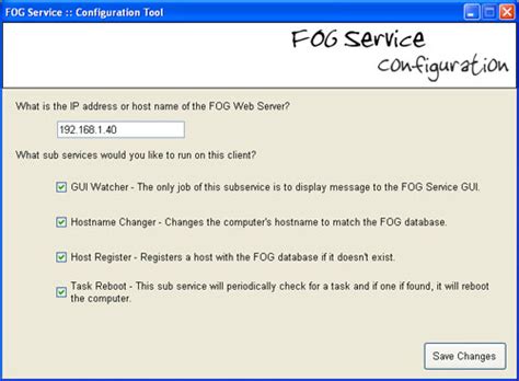 Fog Service Aka Client Management Fog Project Documentation FOG Docs