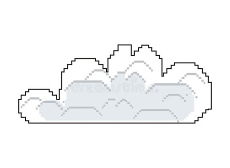 Cloud Sky Pixel Art Style Stock Vector Illustration Of Pixel 254800612